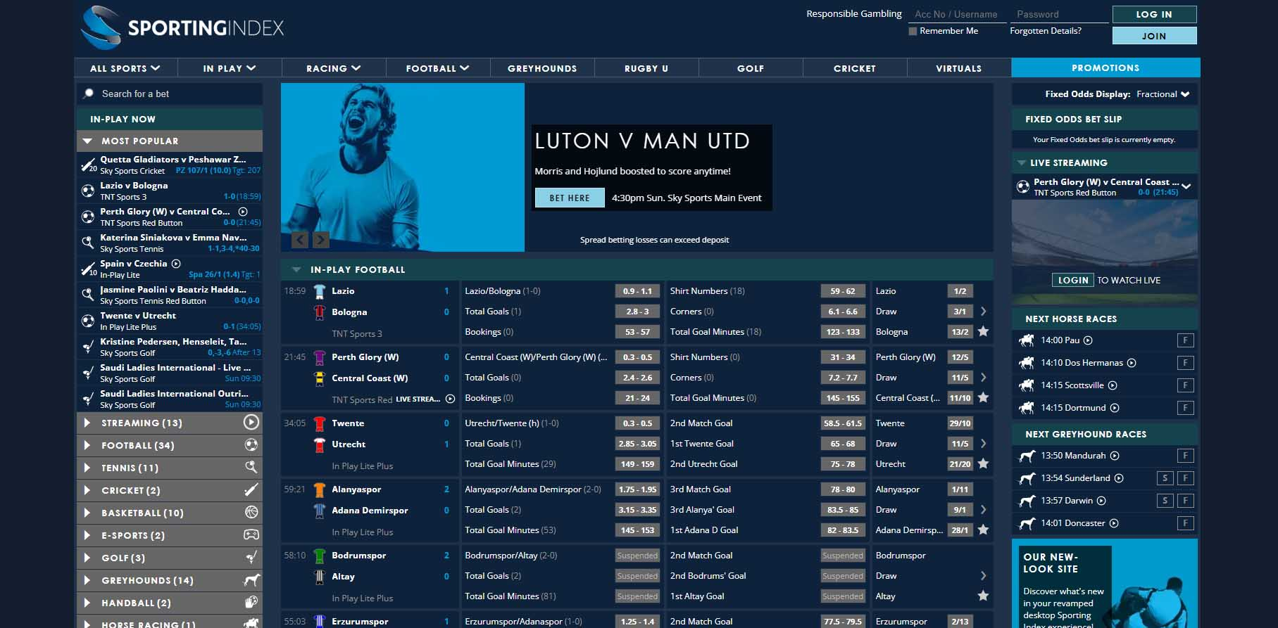 Sporting Index - Sport - Ubet Sports Betting